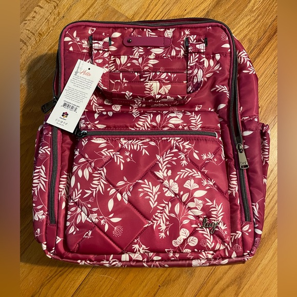 lug | Bags | Lug Voyager Backpack In Flourish Berry Nwt | Poshmark